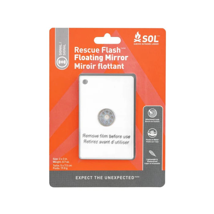 SOL Rescue Flash Floating Mirror – Backpacking Light Australia