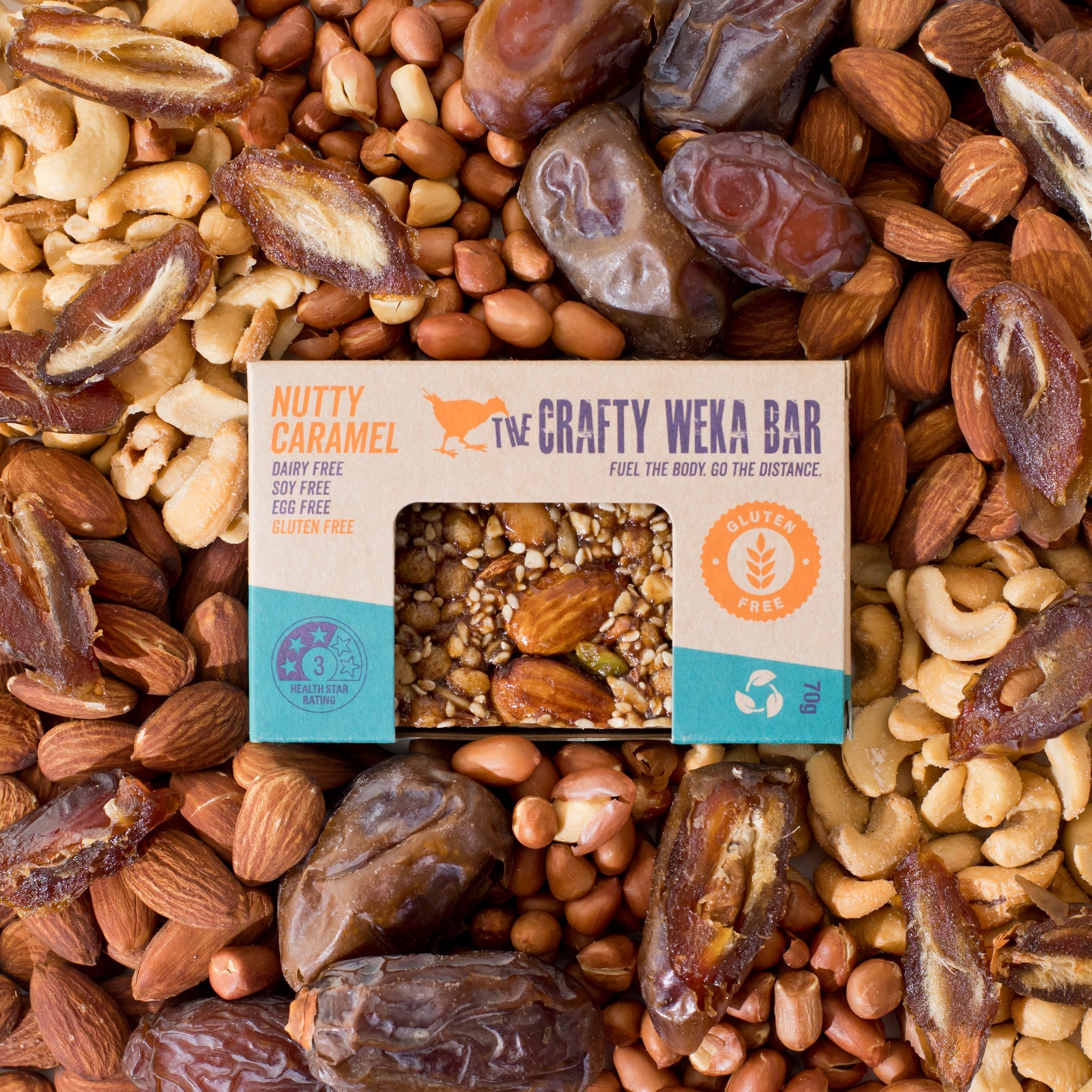 The Crafty Weka Bar Nutty Caramel GF 70g – Backpacking Light Australia